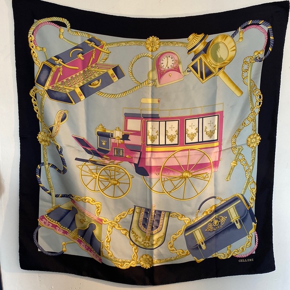 Cellini | Accessories | Vintage Silk Scarf | Poshmark